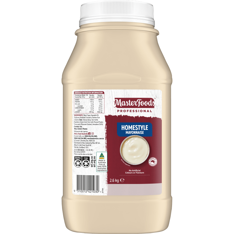 MasterFoods Professional Homestyle Mayonnaise 2.6kg | Mars Foodservices