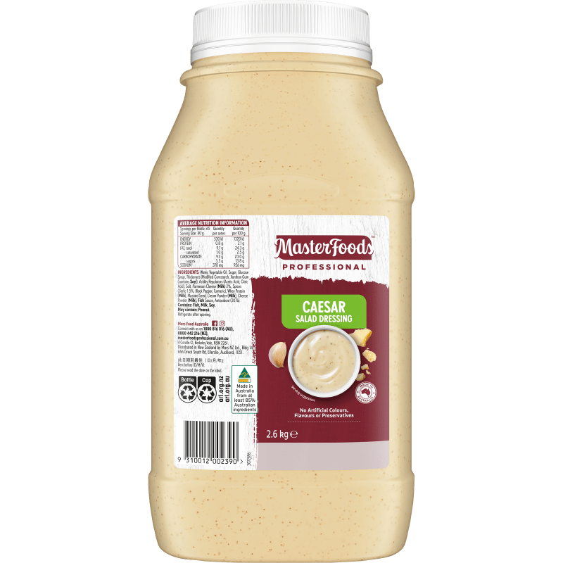 MasterFoods Professional Caesar Salad Dressing 2.6kg | Mars Foodservices